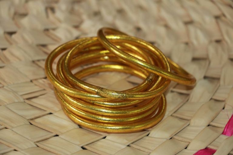 Gold Buddhist Temple Bracelet with Mantra – Buddhist Temple Bracelet